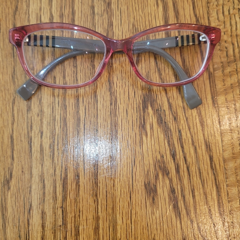 Fendi Logo Pink Side Logo Optical Frames Eyeglasses - Gem